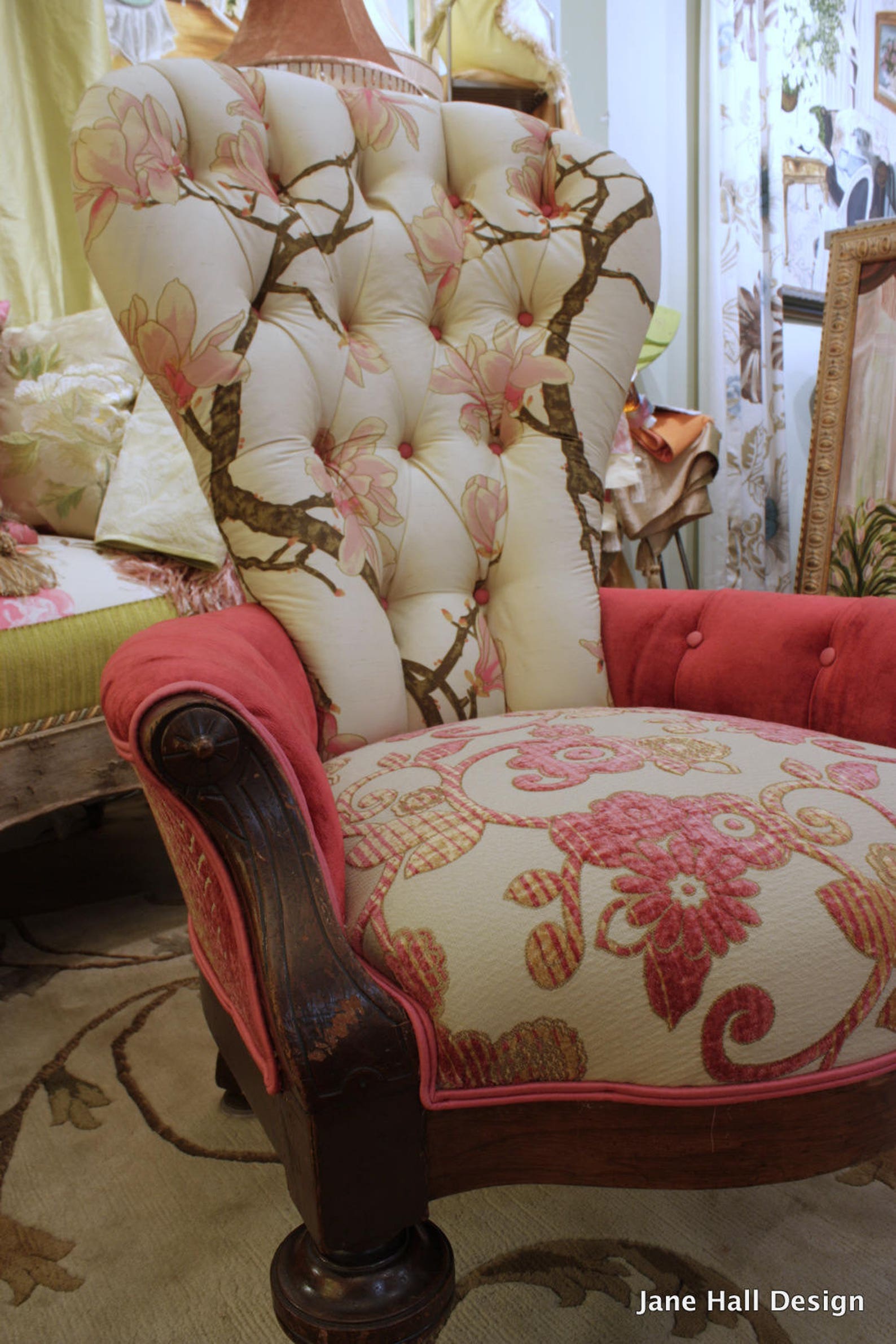 Designers Guild Fabrics musette Cream and Pink | Etsy