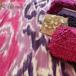 Designers Guild Fabric, sungadi Magenta Purple, Pink, Printed Linen ...