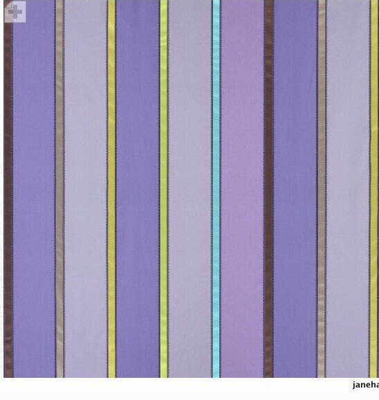 Designers Guild "dujardins" Purple and Green, Printed Linen Curtain ...