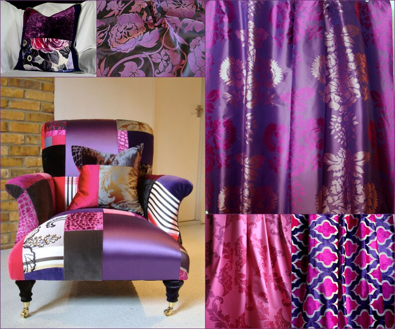 Designers Guild Fabric sungadi Magenta Purple - Etsy Canada