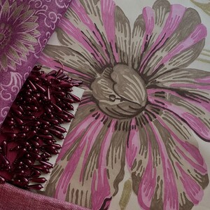Designers Guild Fabric, "amelienborg" Purple and Cream Floral Pattern ...