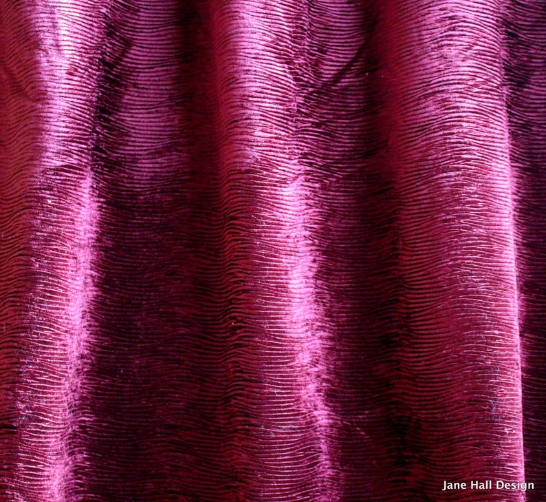 Clarke and Clarke Ruby Red Textured Cut Velvet Pattern From - Etsy