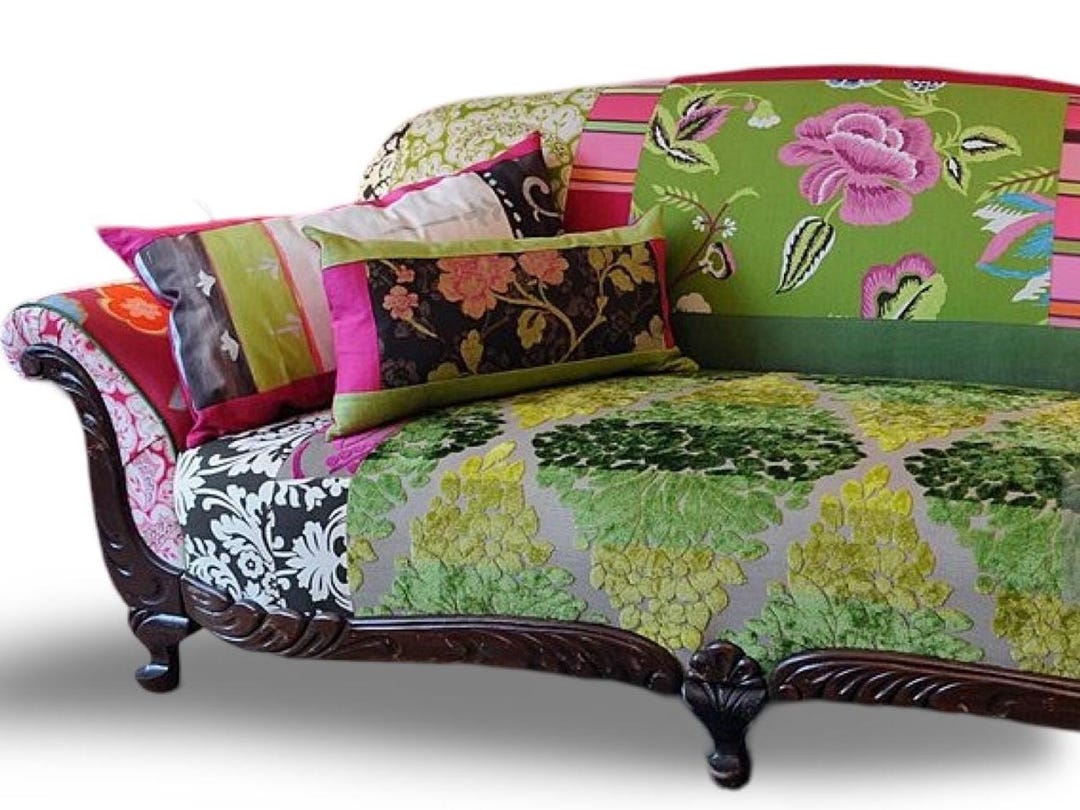 Upcycled 1920s Vintage Sofa: Boho Designer Guild Fabrics - Etsy