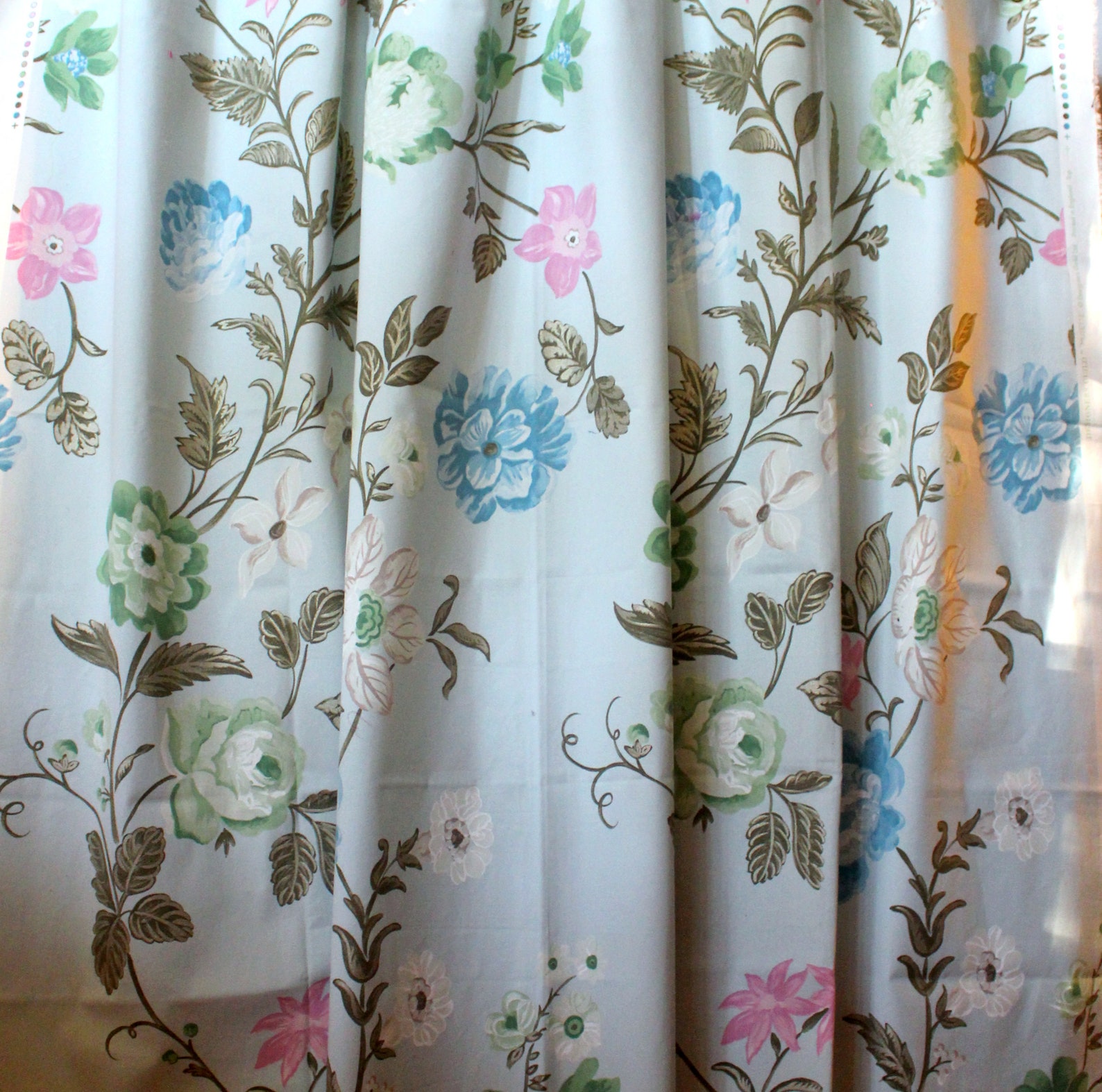 Designers Guild Fabric musette Aqua Blue Printed - Etsy