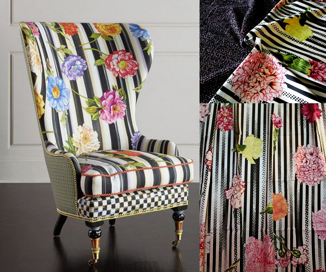 Christian Lacroix Designers Guild Fabrics Black Pink and - Etsy