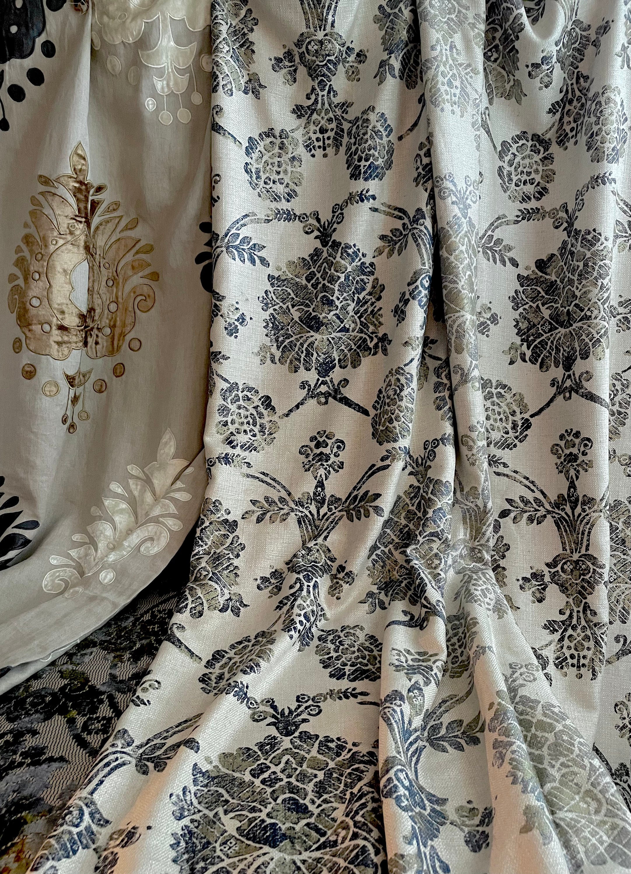 Designers Guild “sukumala Lino” Custom Made Curtains-roman Blinds In ...