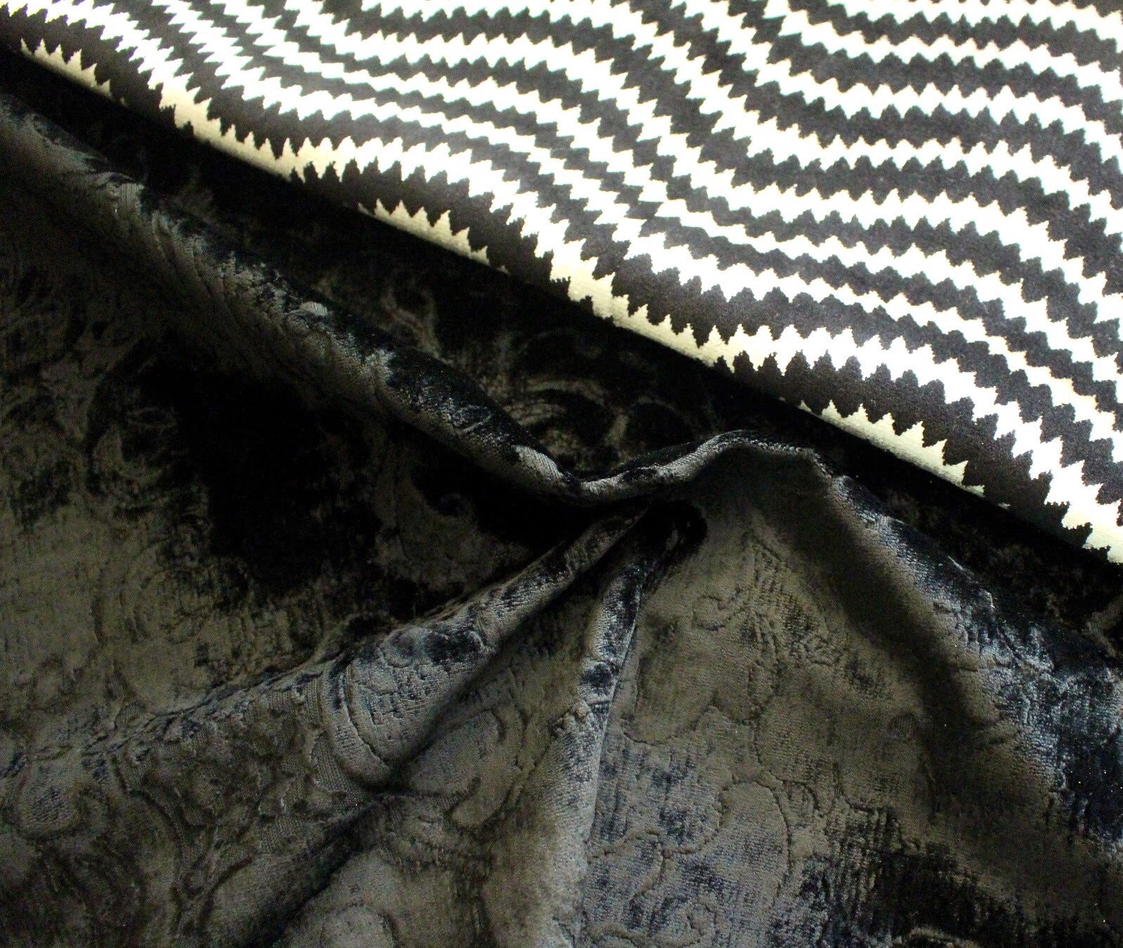 1 Yard Designers Guild Fabrics Black Embossed Velvet - Etsy Canada