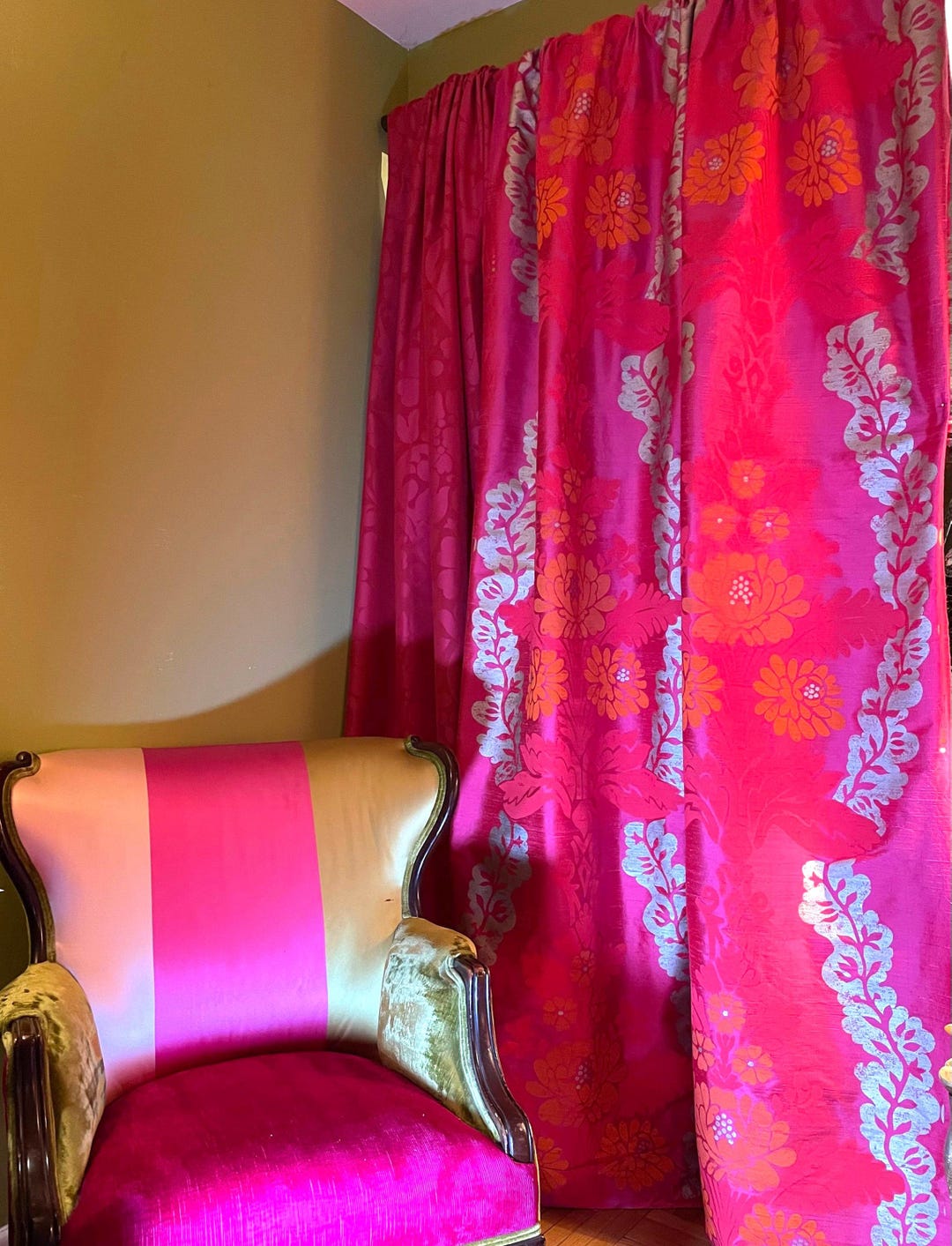 Designers Guild Custom Made Curtains-roman Blinds, in Magenta Orange ...