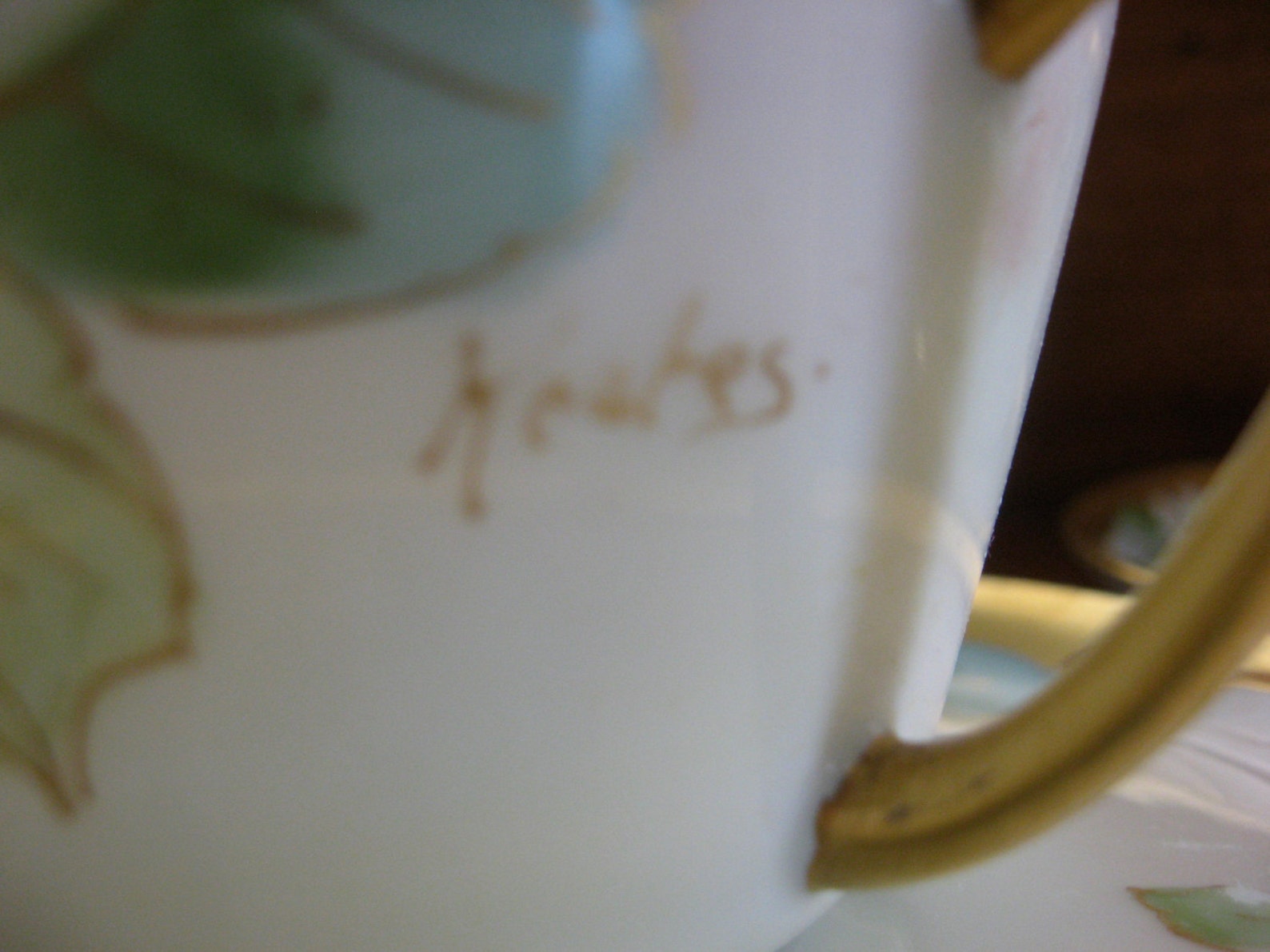 2 Cups and Saucers Hand Painted by Famous Pickard Artist One Signed ...