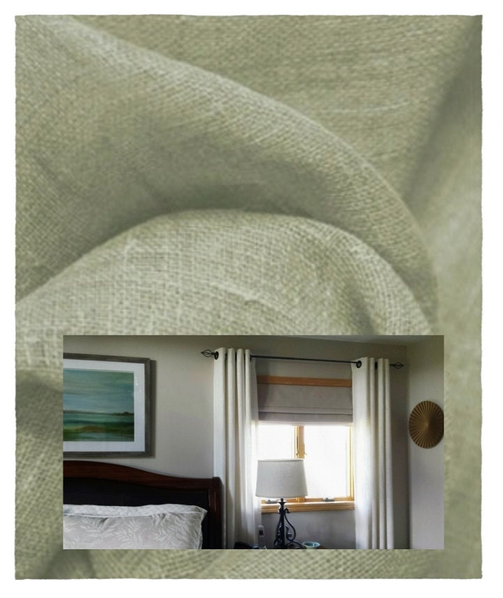 Window Curtains Linen drapery curtain panels 24 or | Etsy