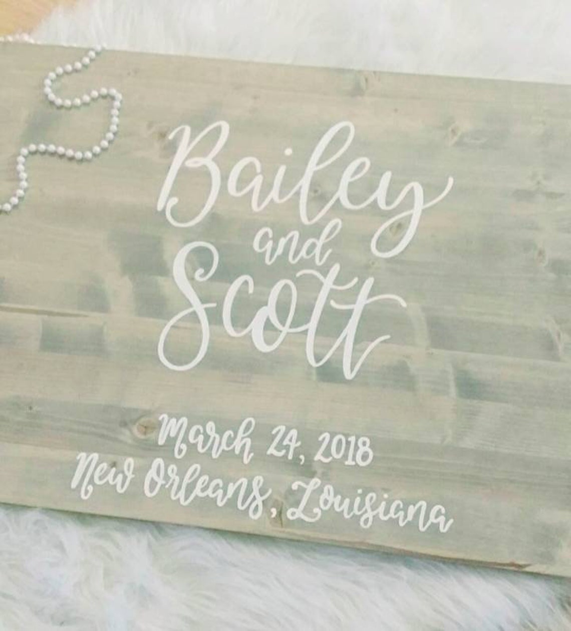 Alternative Guest Book // Wood Wedding Decor // Guest Sign in // Names ...