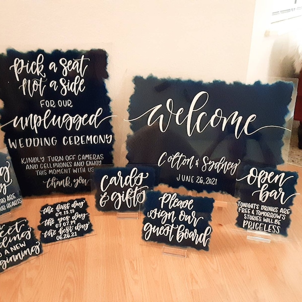 Plexiglass Wedding Sign - Etsy