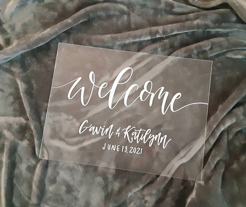 Rust Terracotta Painted Acrylic Welcome Wedding Sign // - Etsy