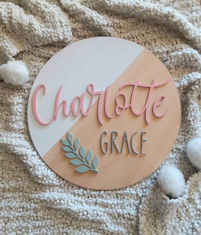 3D Nursery or Kid's Room Name Sign // Raised Wood Wall | Etsy