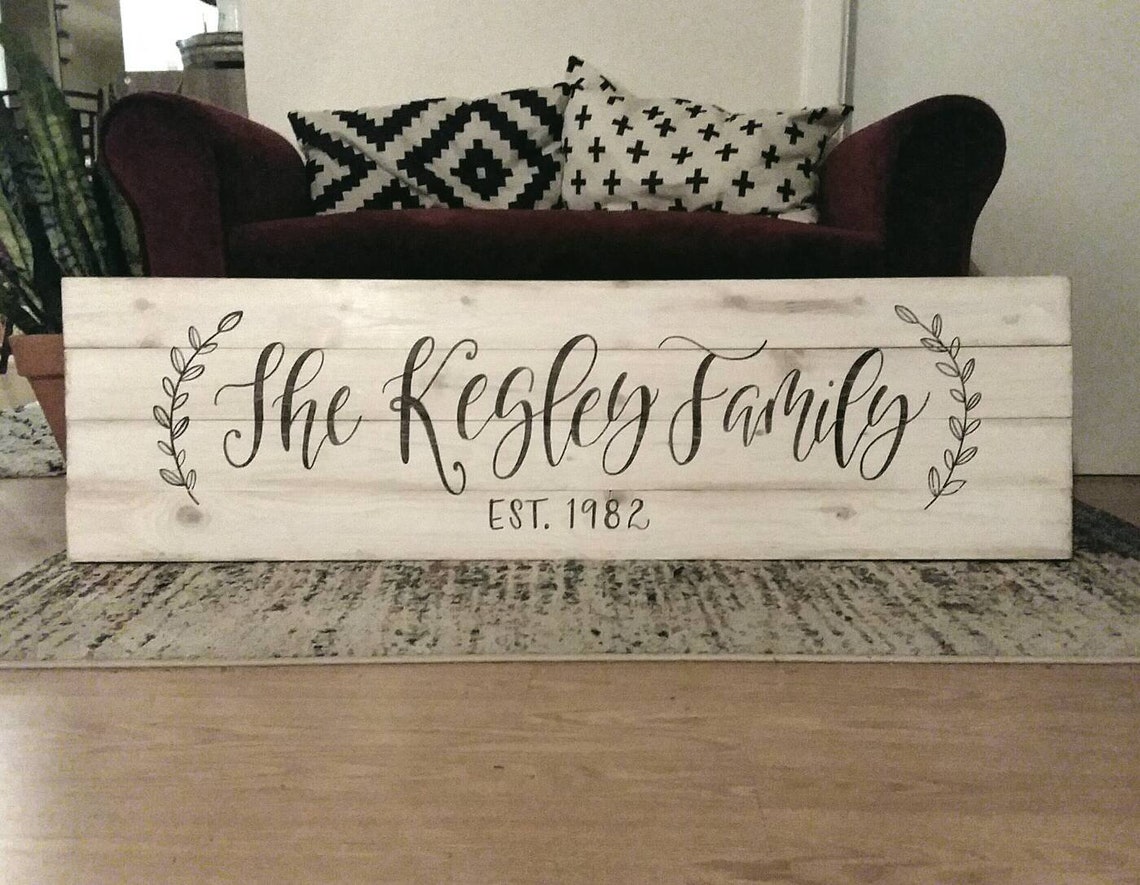 Extra Large Name Sign // Pallet Farmhouse Decor // Wood Sign | Etsy