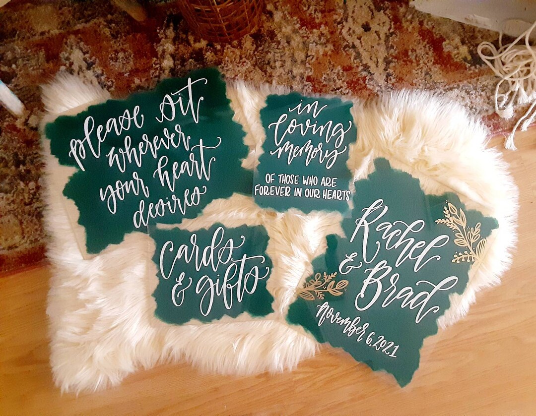 Acrylic Wedding Package // Sign Bundle // Modern Wedding Decor ...