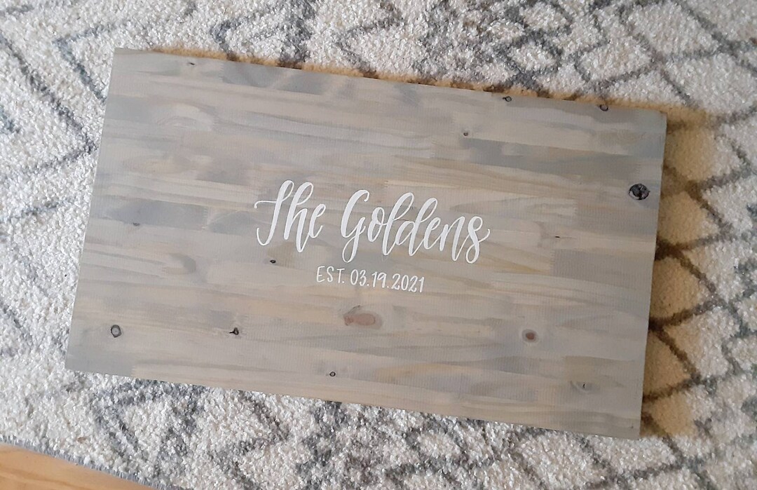 Hand Lettered Wood Wedding Guest Book Alternative, Hanging Signature ...