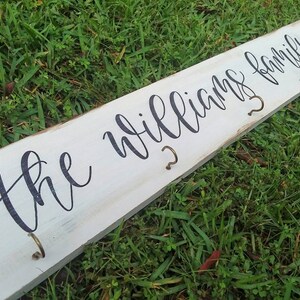 Stocking or Coat Hanger // Family Name Display // Painted Christmas ...