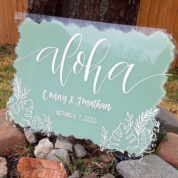 Plexiglass Wedding Sign - Etsy