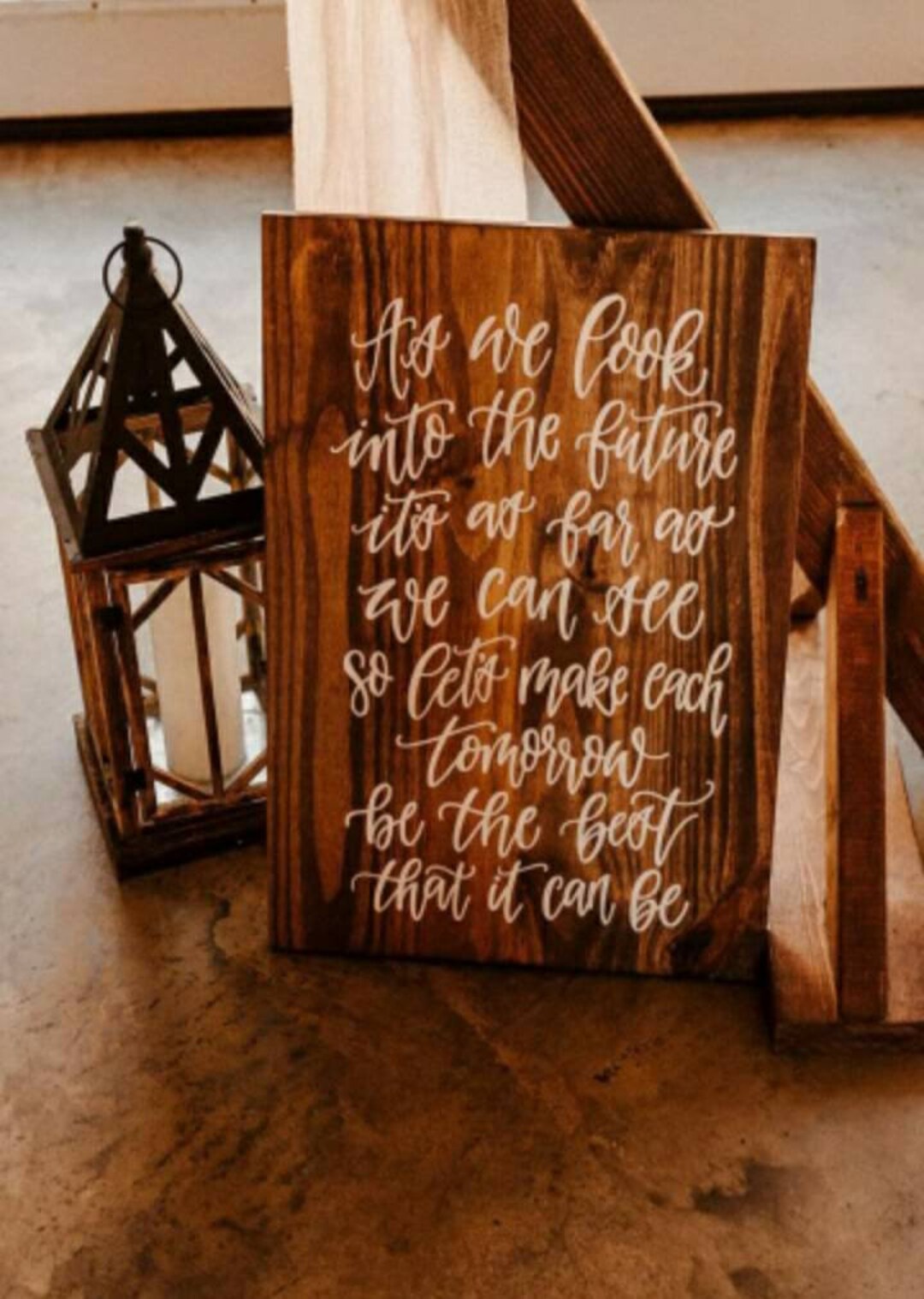 Any Song Lyric!! Hand Lettered Sign // Wood Wedding Sign // Engagement ...