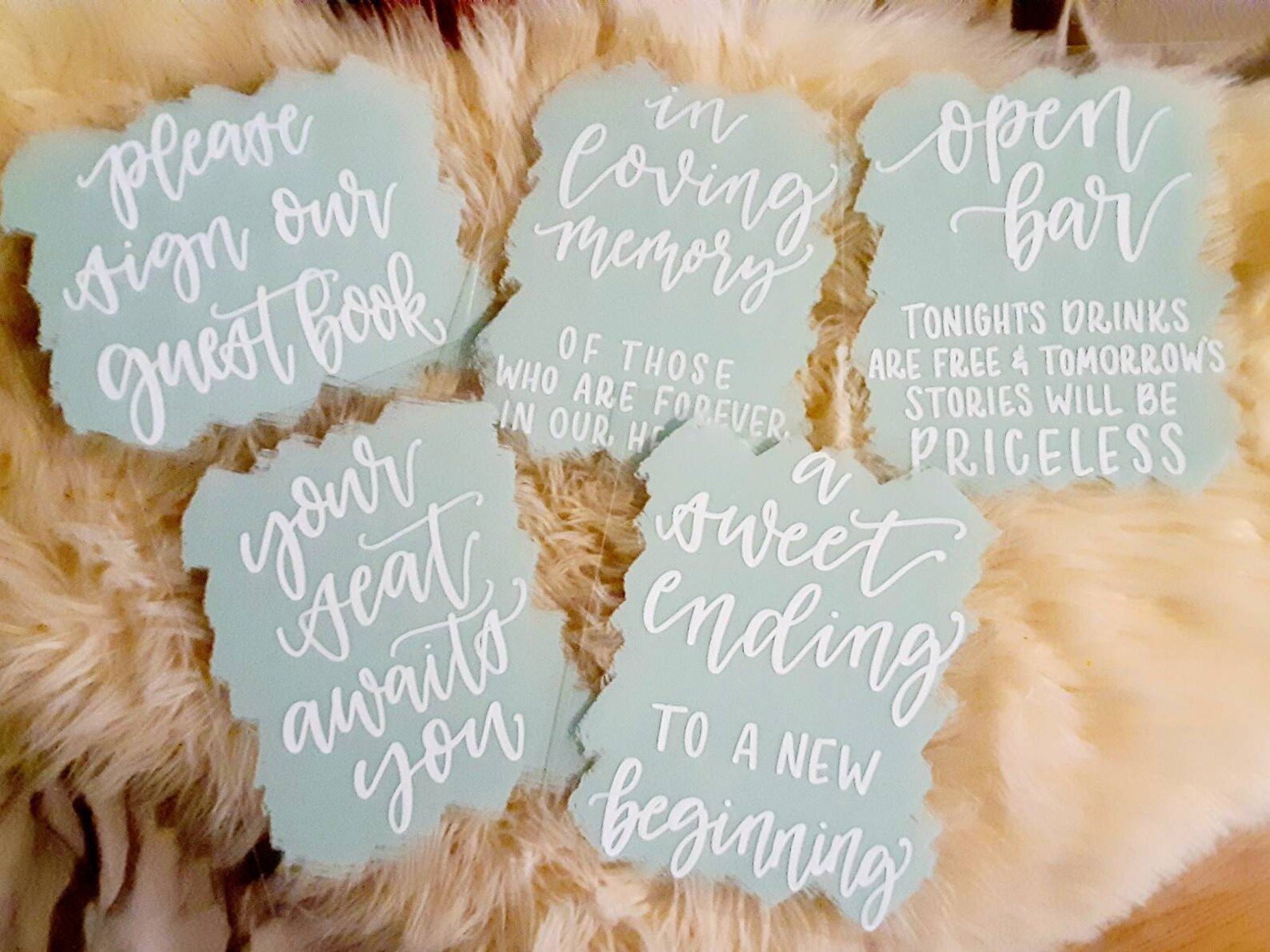 8 Piece Acrylic Wedding Sign Bundle // Wedding Package Set // - Etsy