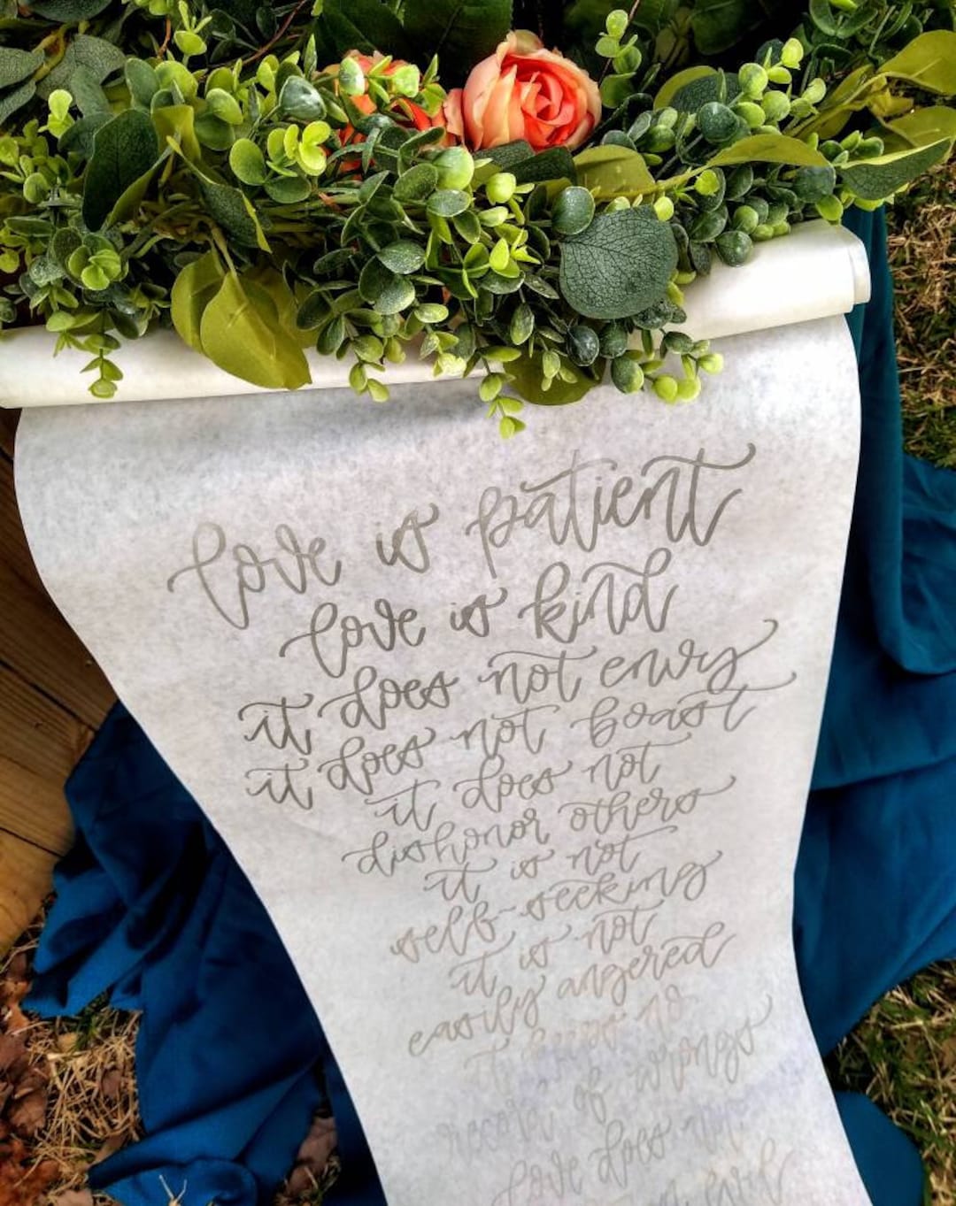 Any Quote or Lyrics! Handlettered Table Scroll // Calligraphy Quote ...