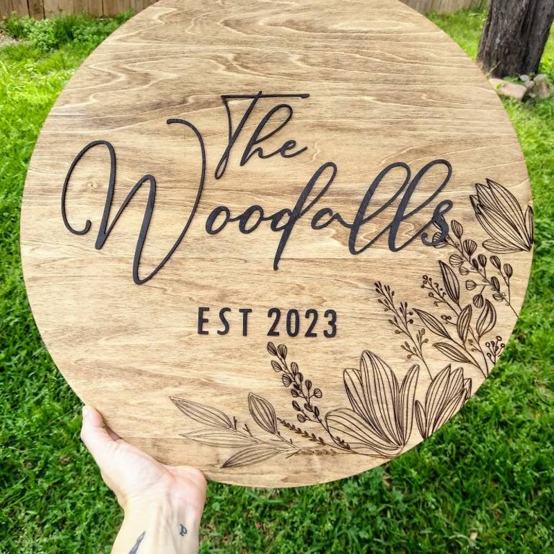 Wood Round Sign - Etsy