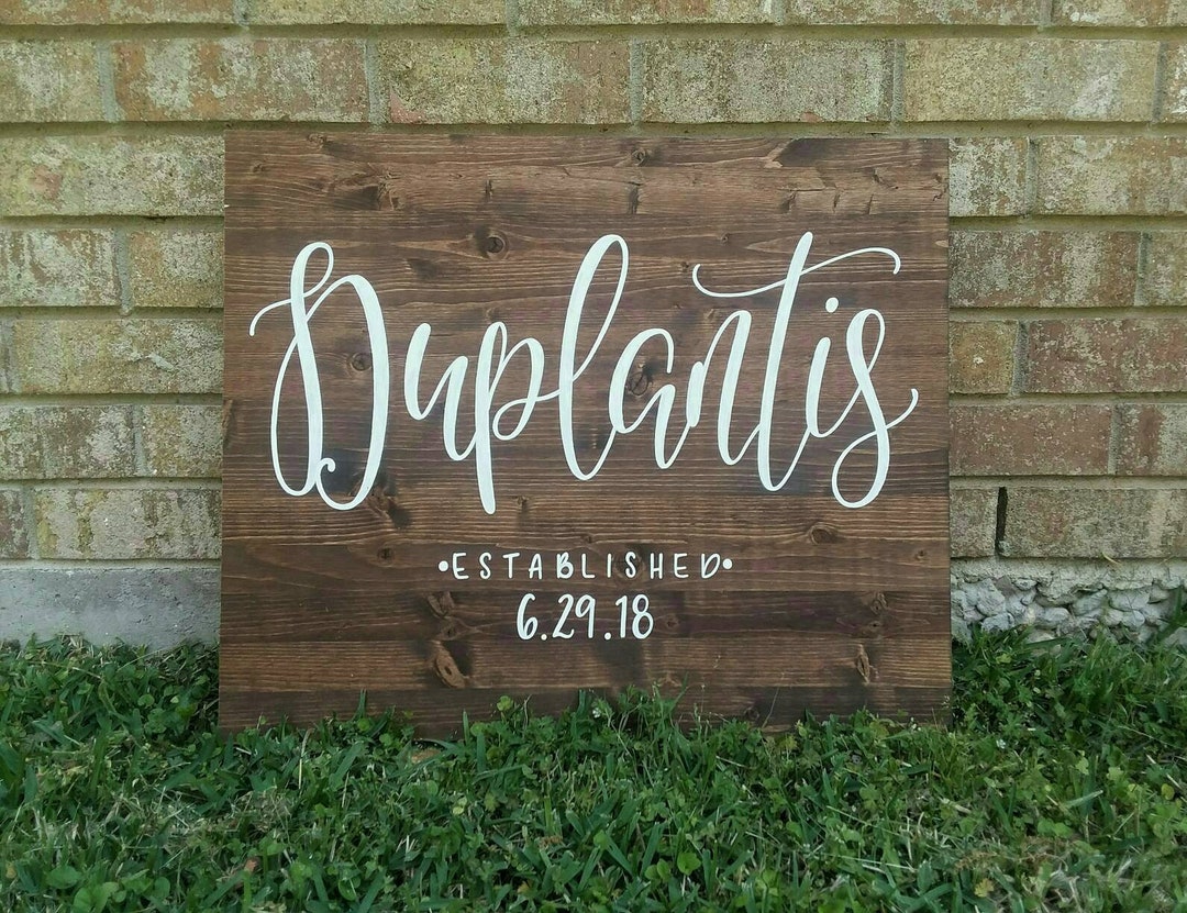Last Name Farmhouse Sign // Family Name Home Decor // Wood Wall Hanging ...