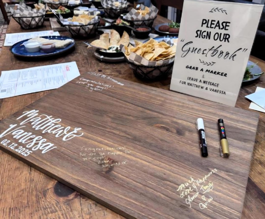 Custom Wood Wedding Guest Book Signing Board - Etsy