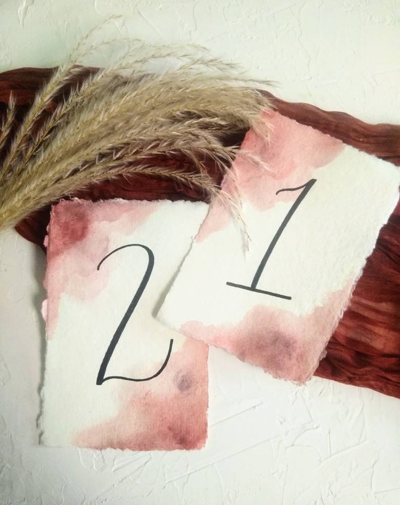 Any Colors Navy Watercolor Table Numbers for Wedding - Etsy