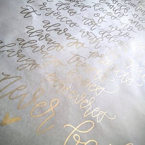 Any Quote or Lyrics! Handlettered Table Scroll // Calligraphy Quote ...