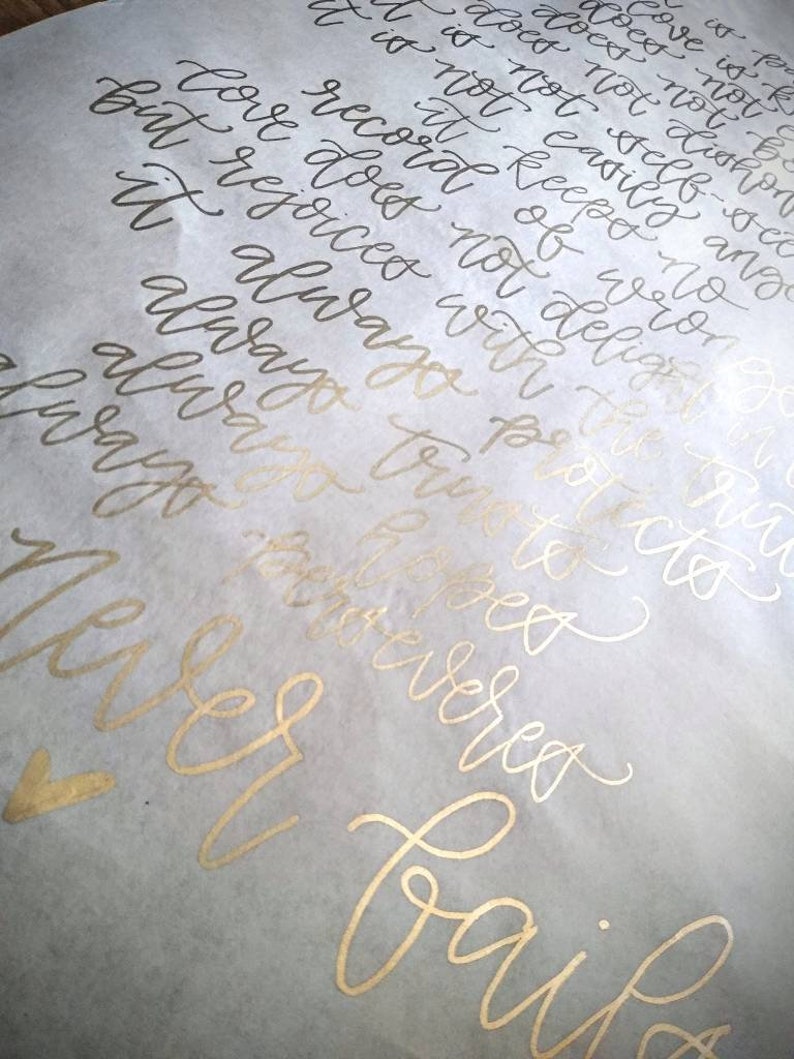 Any Quote or Lyrics Handlettered Table Scroll // Calligraphy - Etsy