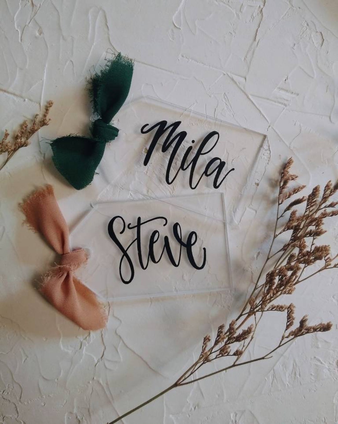 Acrylic Tag Place Cards for Wedding Reception // Seating Escort Cards ...