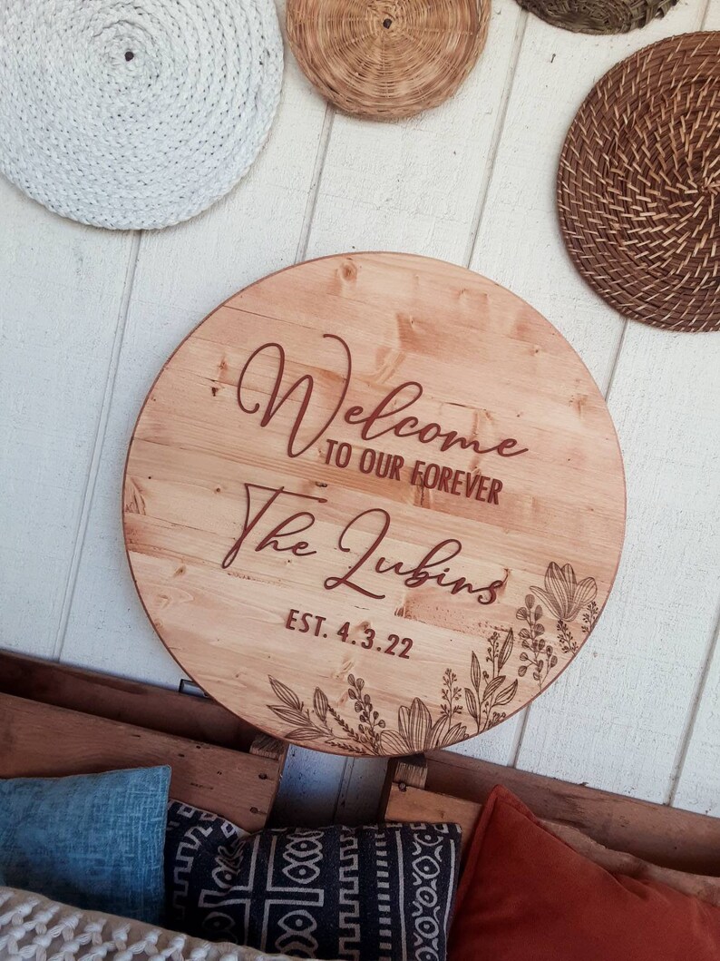 3d Wedding Couples Sign //raised Wood Round Name // Terracotta | Etsy