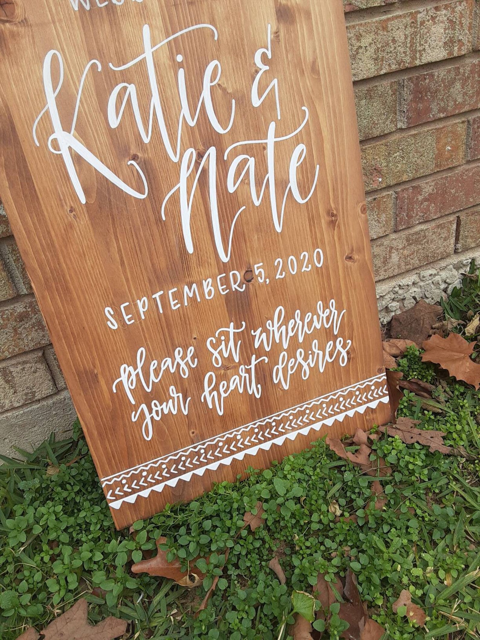 Large Welcome Wedding Sign // Wedding Wood Decor // Names and - Etsy