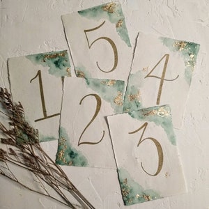 Any Colors! Navy Watercolor Table Numbers for Wedding Reception ...