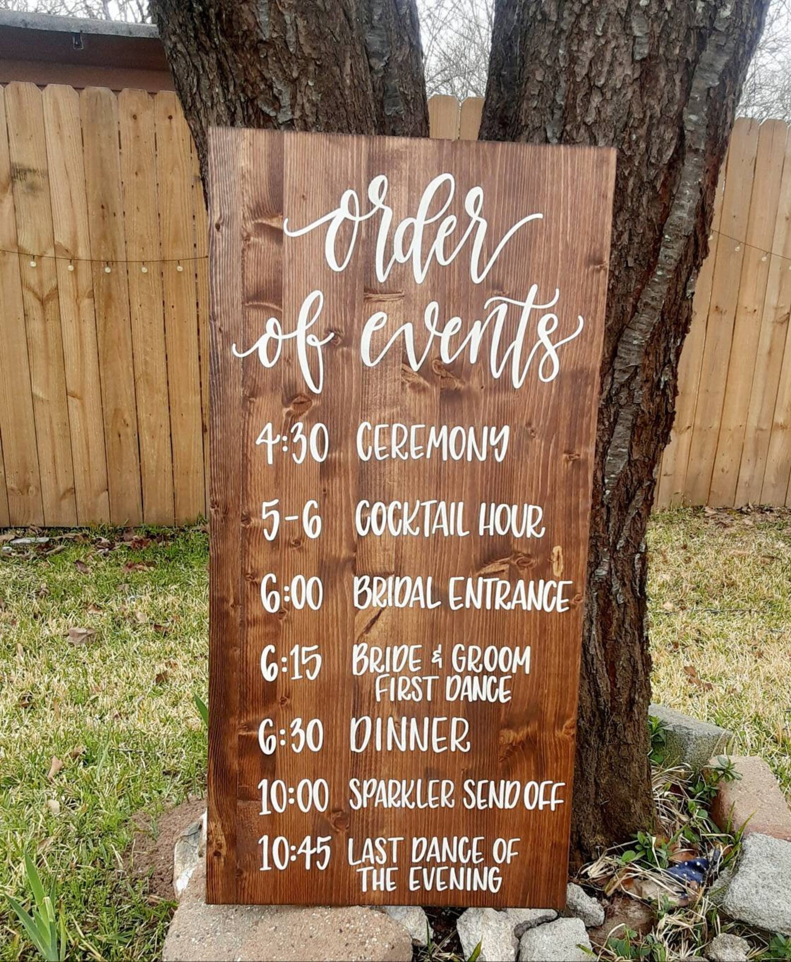 Order of Events Sign // Ceremony Reception Entrance Display // - Etsy