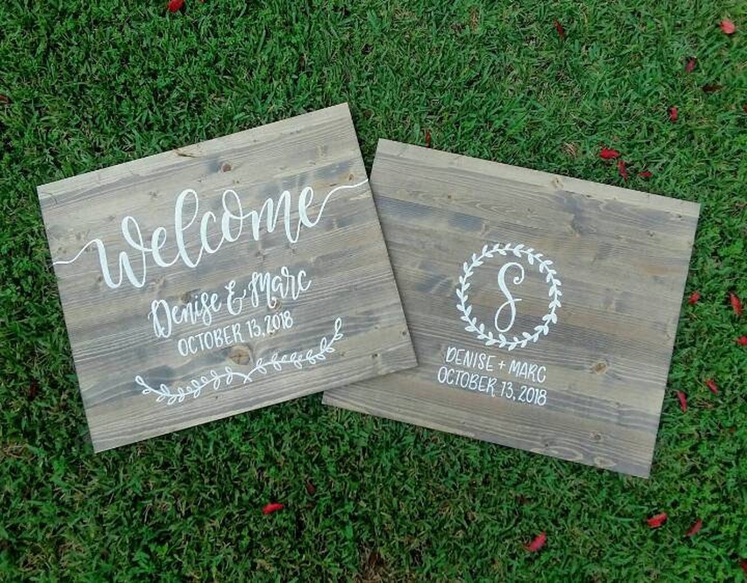 Sale!! 2 Piece Set Wedding // Welcome Sign and Guest Book Board ...