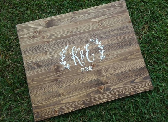 Alternative Guest Book Board // Wedding Wood Guestbook Wall | Etsy