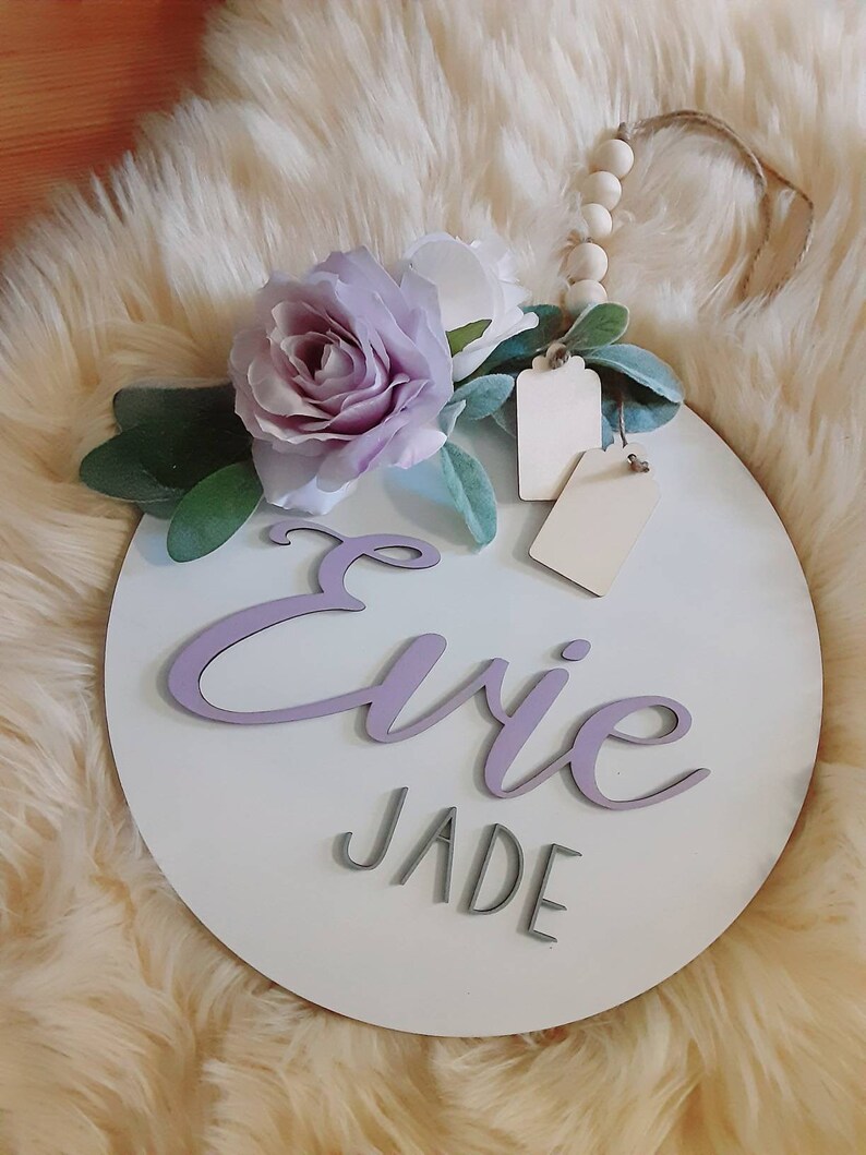 Any Colors 3D Hospital Hanger Name Sign // Boho Bead Wood | Etsy