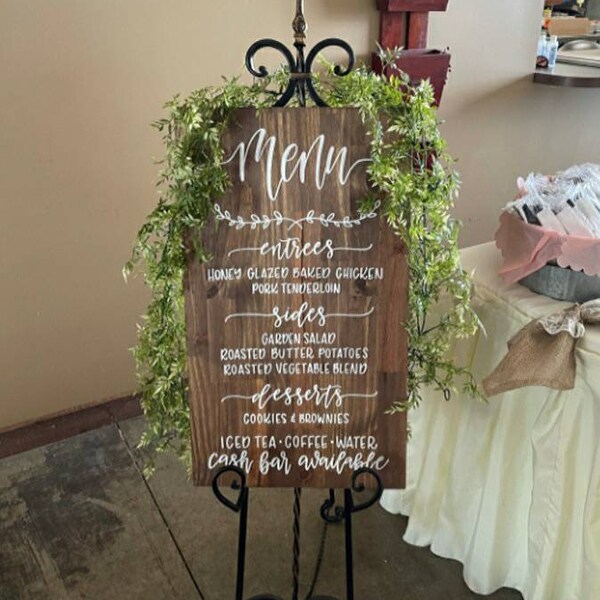 Wood Menu Sign - Etsy