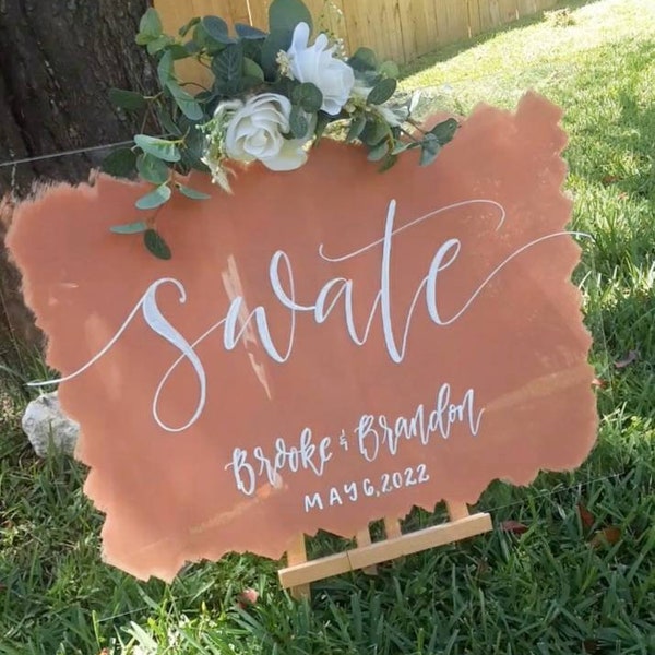 Wedding Sign Hand Painted - Etsy