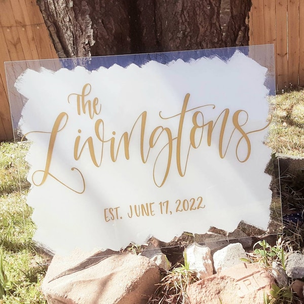 Acrylic Wedding Sign - Etsy