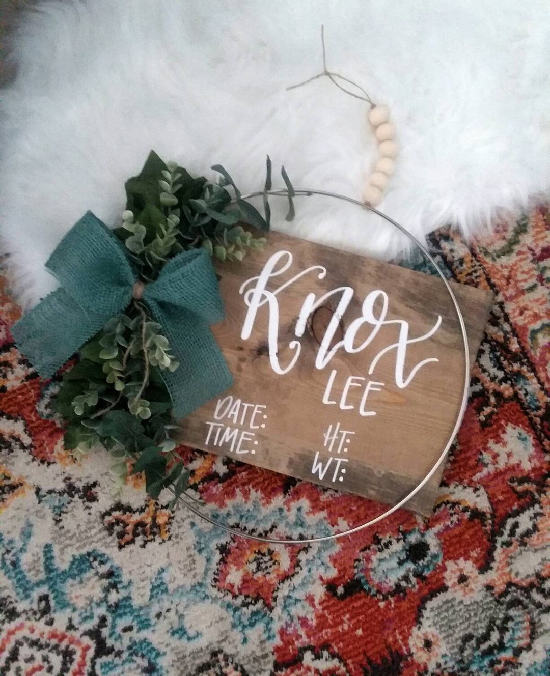 Baby Boy Birth Announcement Sign: Rustic Wood Hospital Door Hanger - Etsy