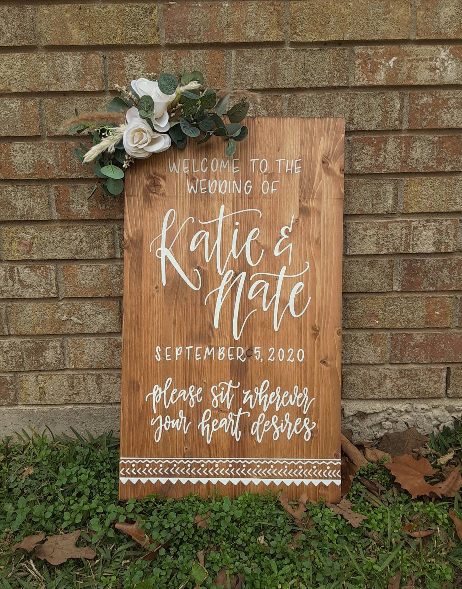 Large Welcome Wedding Sign // Wedding Wood Decor // Names and - Etsy