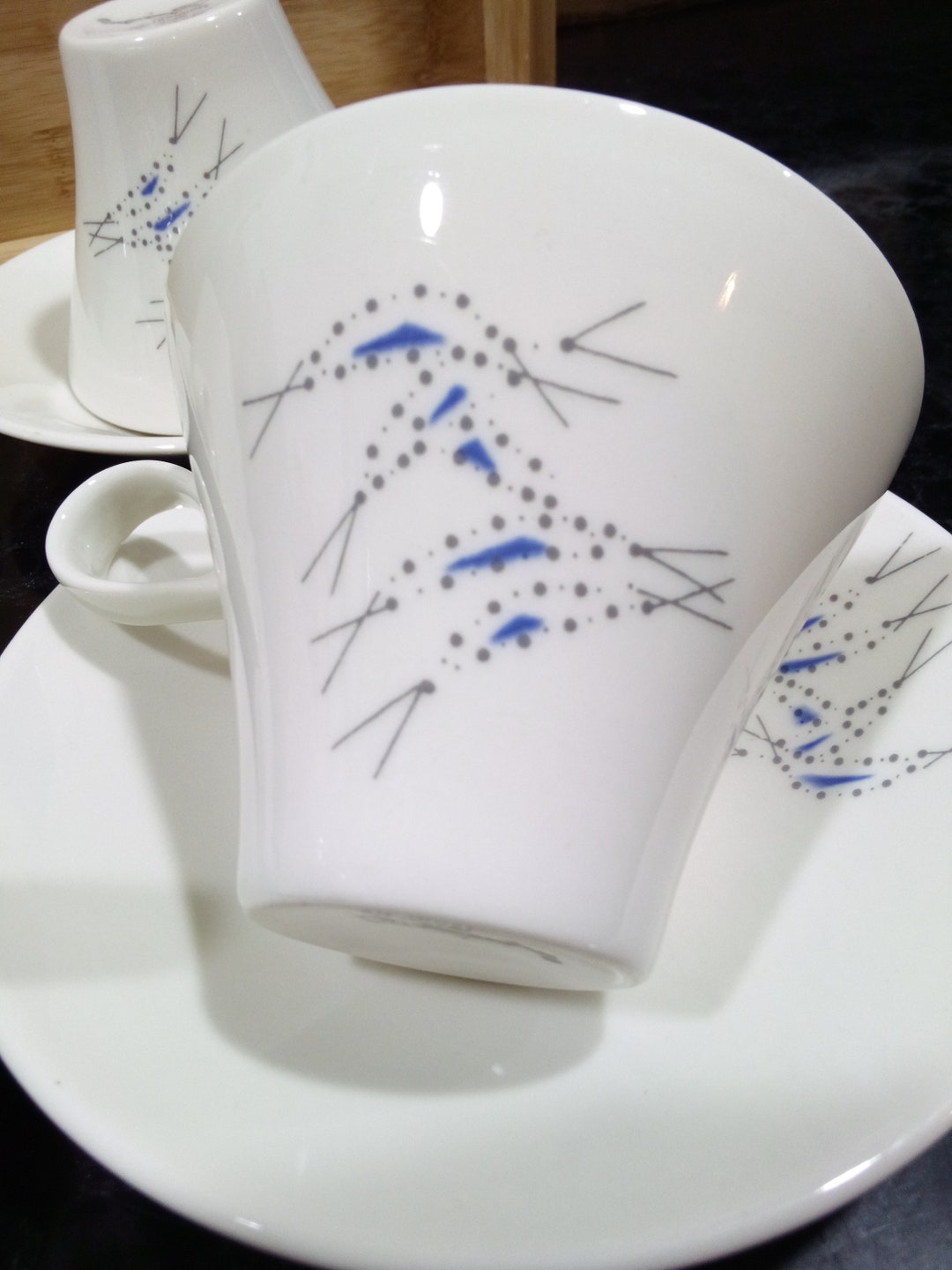 Vintage MCM Ben Seibel Vision Set of Four Cups and Saucers by Iroquois ...