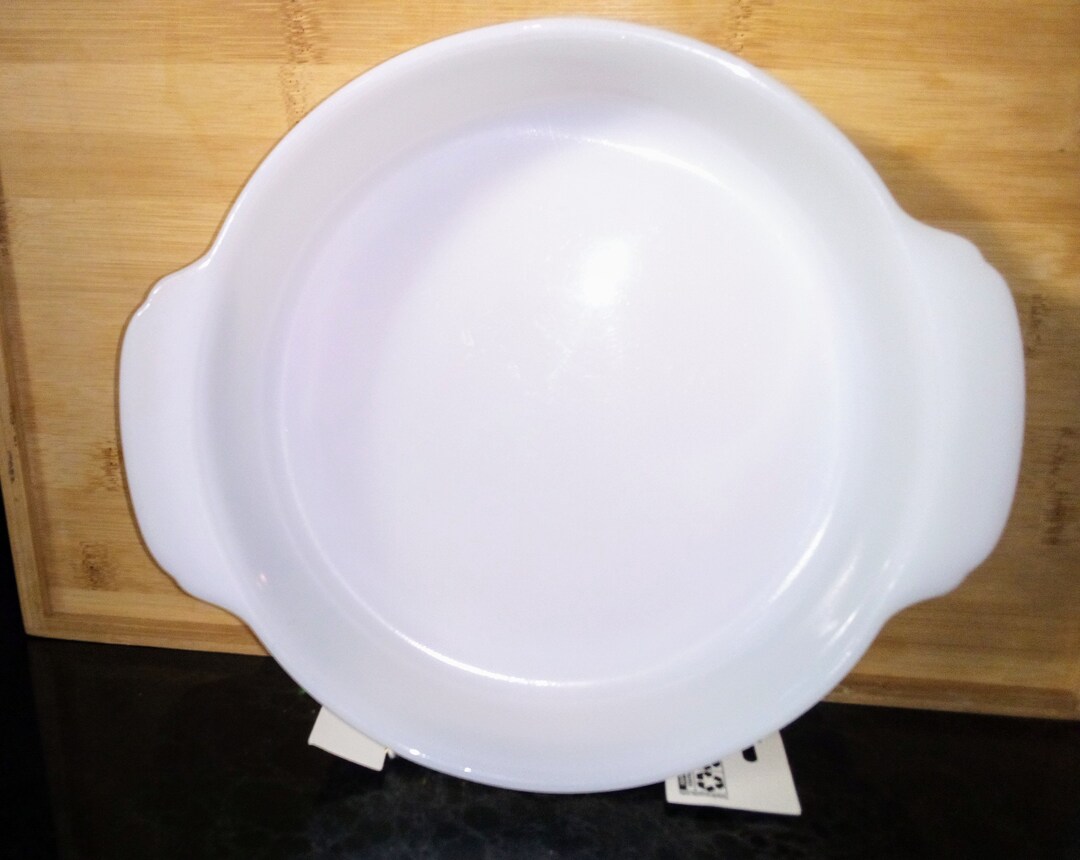 Retro White Fire King Dish: Eight Inch Round Serving Bowl - Etsy