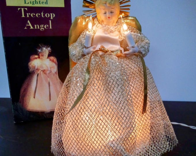 VTG Lighted Angel Tree Topper With Original Packaging - Etsy