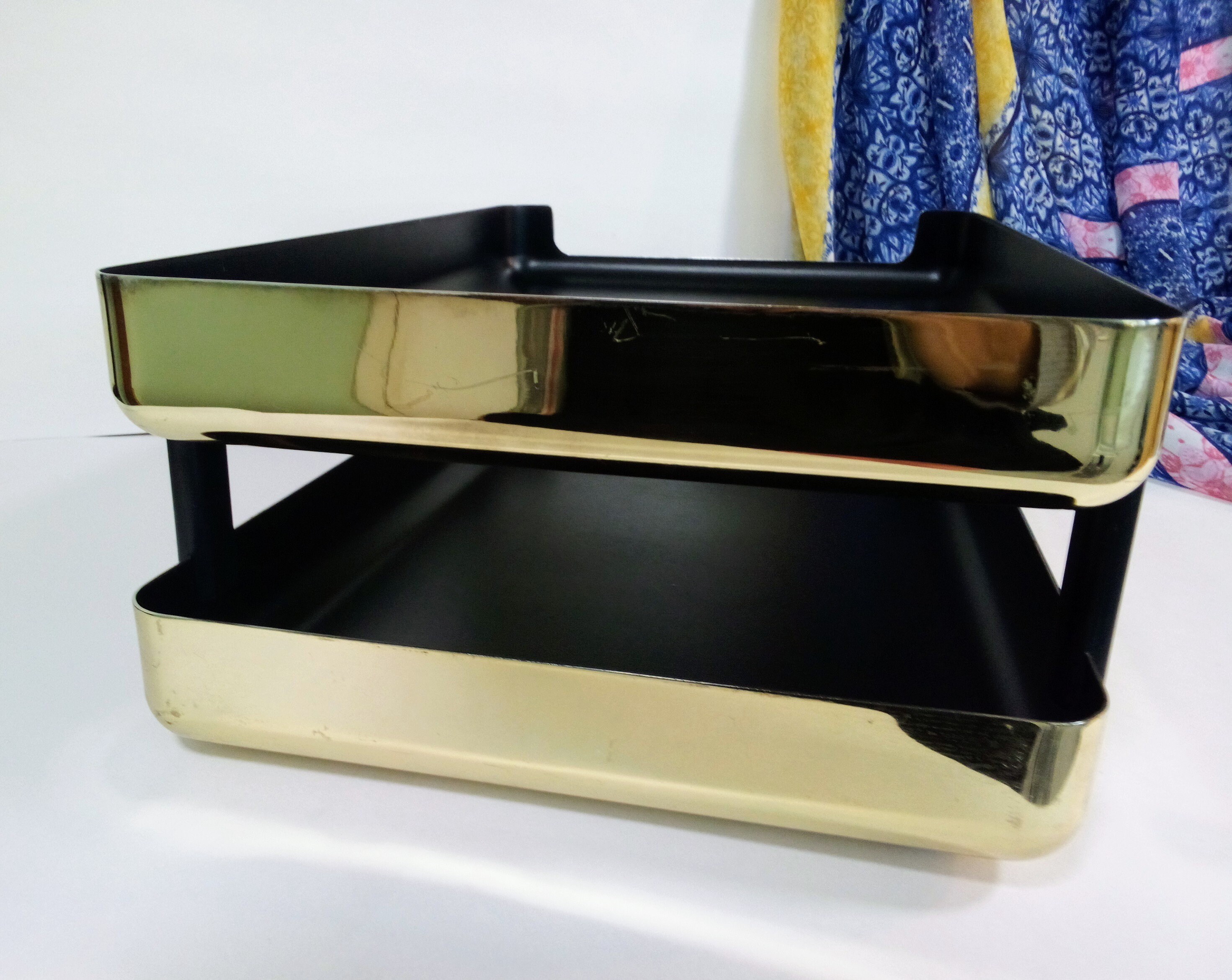 Vintage Gold Tone and Black Paper Sorter by Eldon Emphasis - Etsy