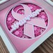 Breast Cancer Awareness Shadow Box, Ribbon, Layered Paper Art, Framed ...